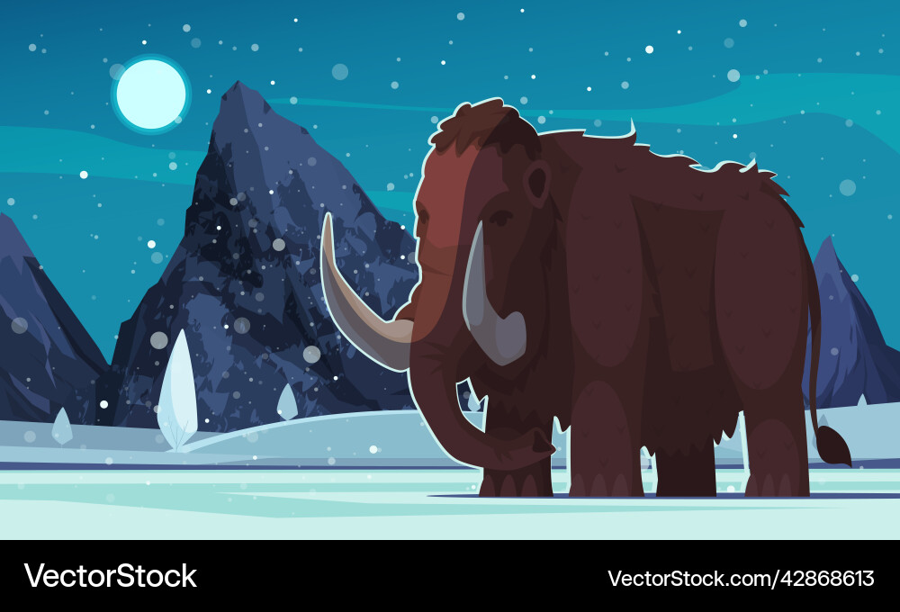 Cartoon mammoth Royalty Free Vector Image - VectorStock