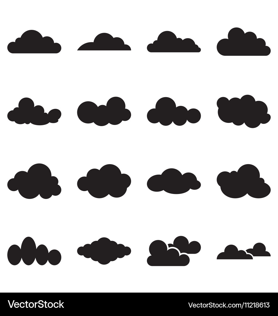 Cloud icons Royalty Free Vector Image - VectorStock