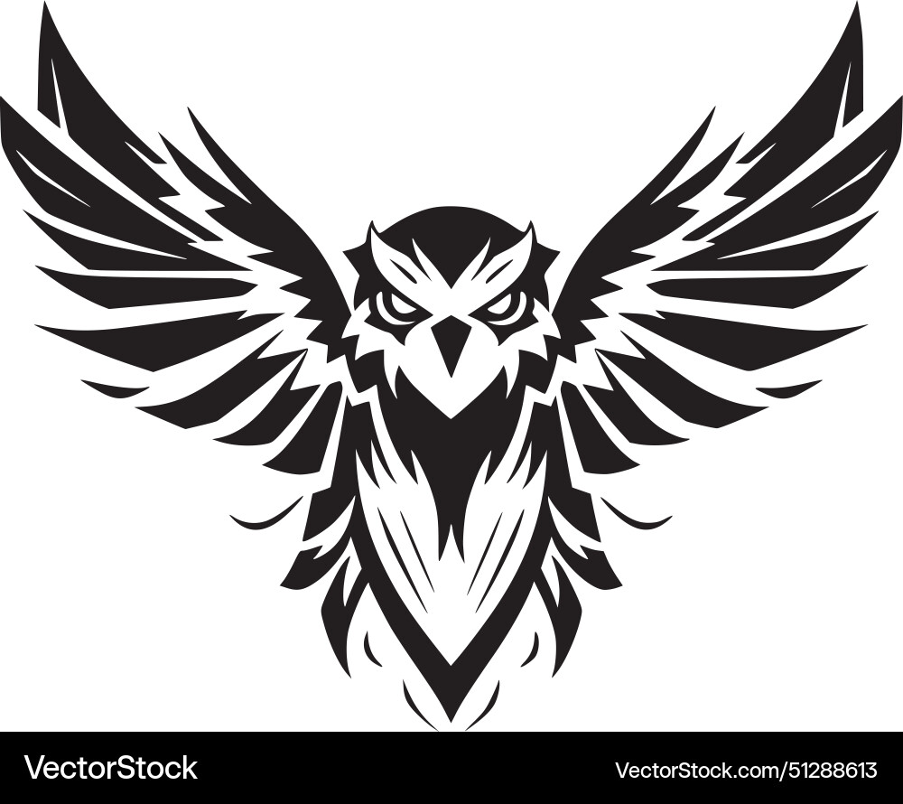 Falcon - black and white isolated icon Royalty Free Vector