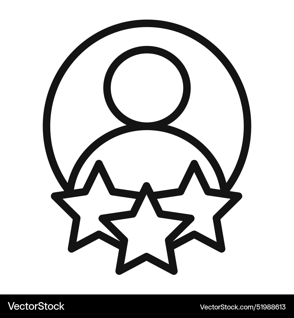 Rating employee icon mark in filled style Vector Image