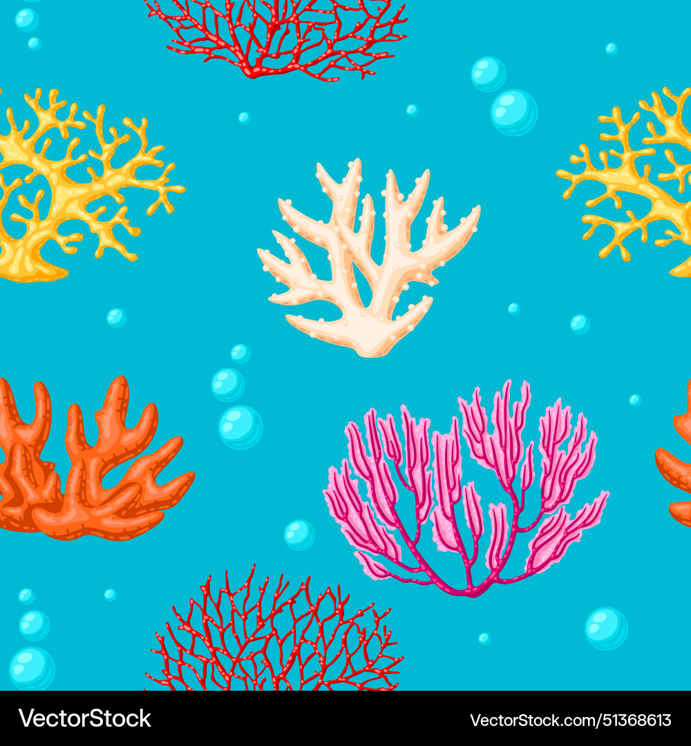 Sea coral marine life aquarium Royalty Free Vector Image
