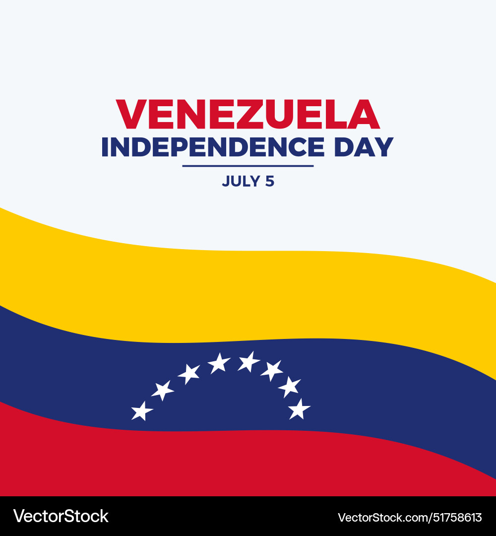 Venezuela independence day poster Royalty Free Vector Image