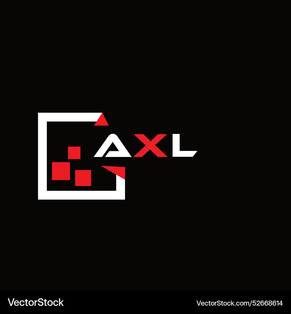 Axl creative minimalist letter logo unique Vector Image