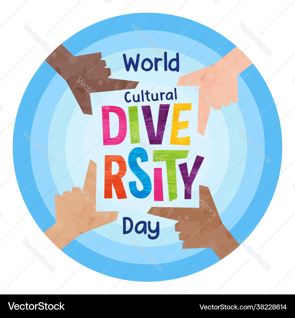 Cultural diversity card diverse people teamwork Vector Image