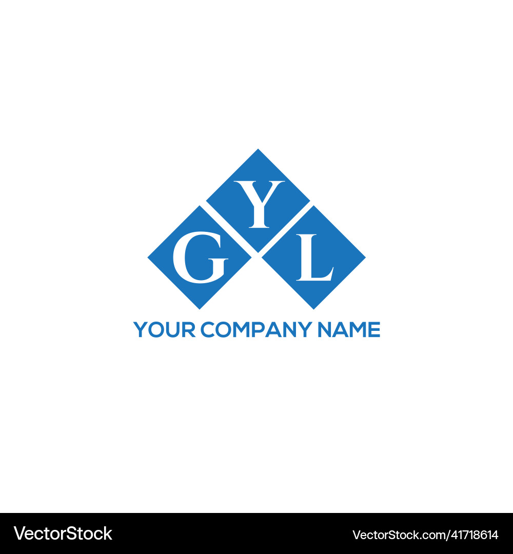 Gyl letter logo design on white background Vector Image