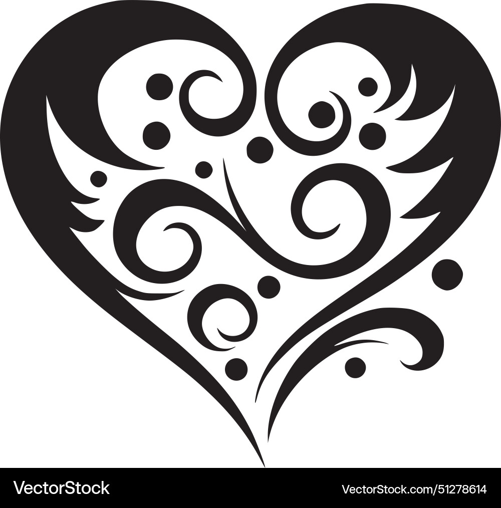 Heart - black and white isolated icon Royalty Free Vector