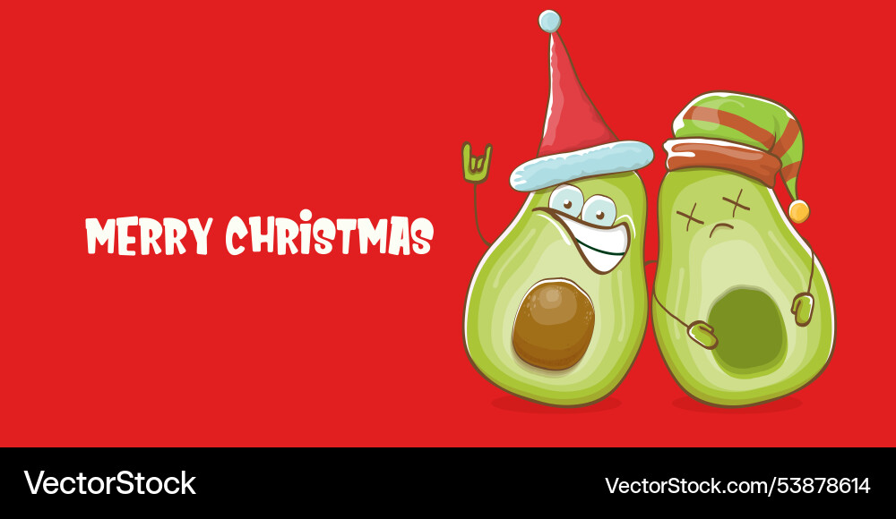 Merry christmas funky greeting horizontal Vector Image