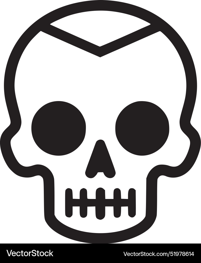Skull - minimalist and simple silhouette Vector Image