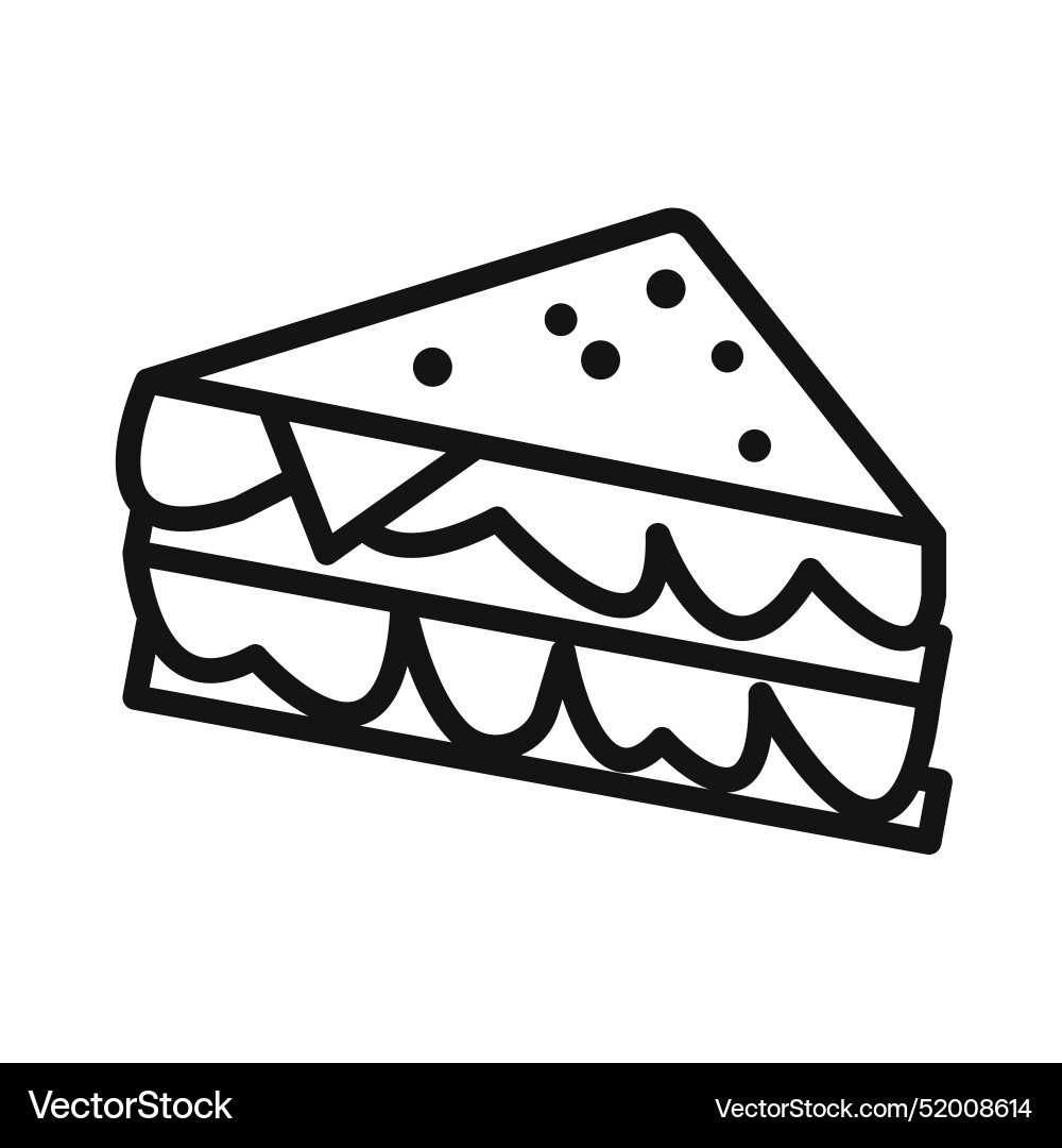 Sub sandwich icon for fast food chains Royalty Free Vector