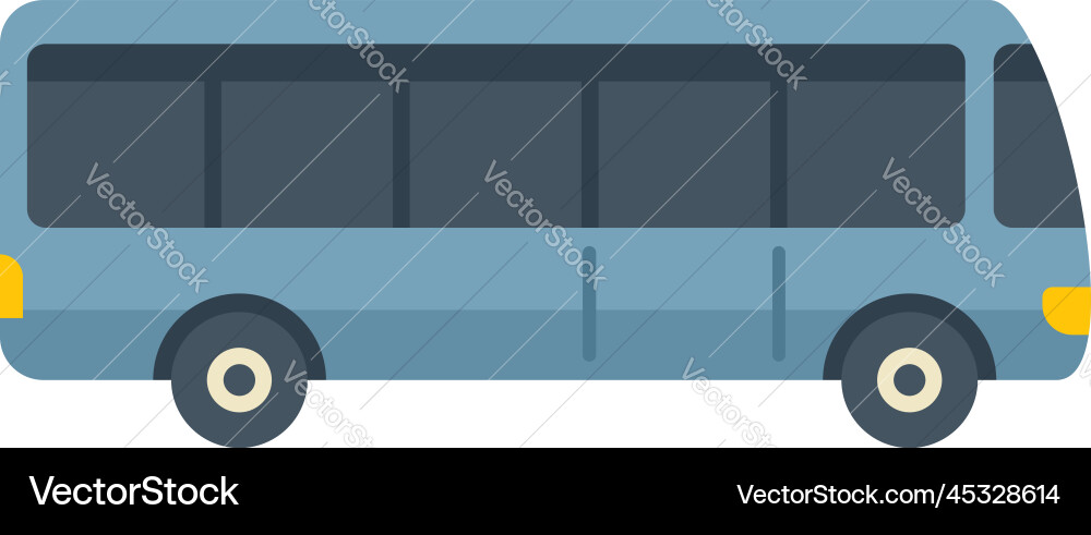 Traffic bus icon flat airport transfer Royalty Free Vector