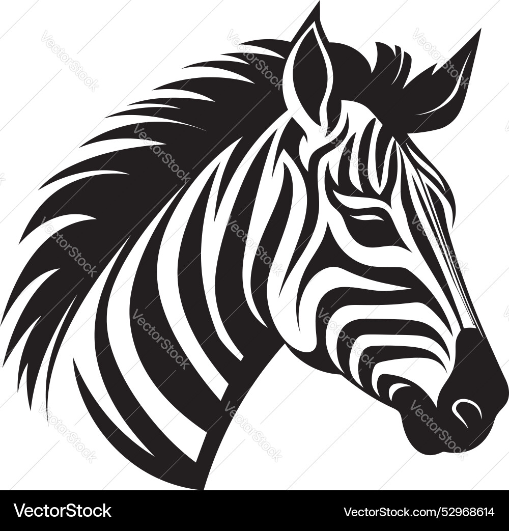 Zebra fusion iconic mark african grace logo Vector Image