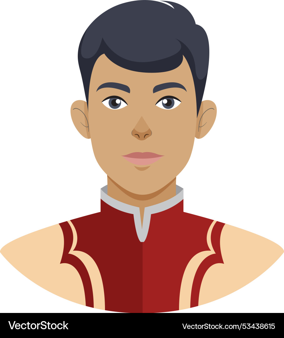 A young prince in red attire Royalty Free Vector Image