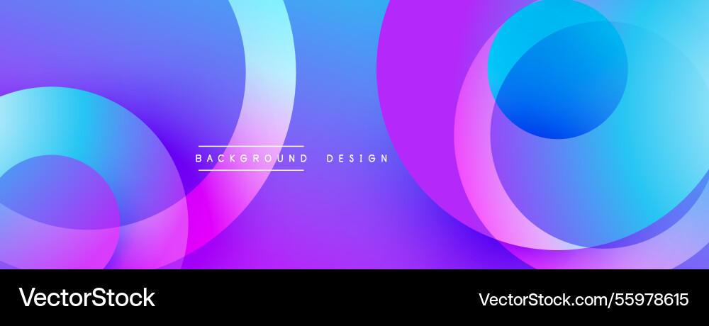 Background design with overlapping circular Vector Image