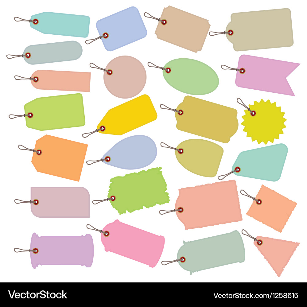 Big price tag collection Royalty Free Vector Image