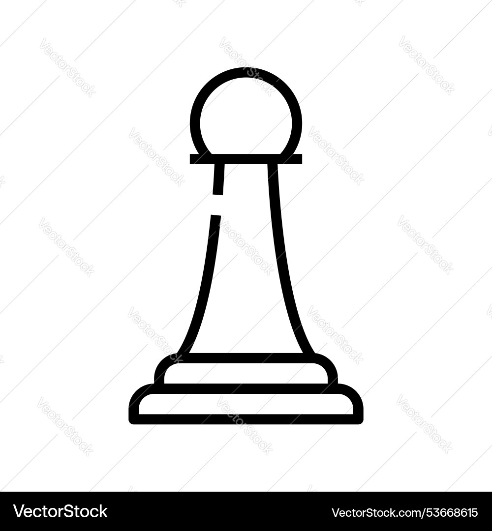 Chess icon outline style design isolated on white Vector Image