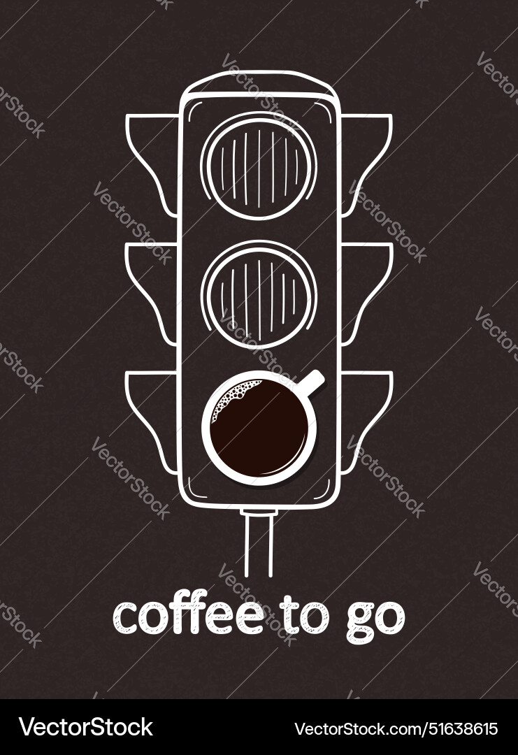Coffee to go Royalty Free Vector Image - VectorStock