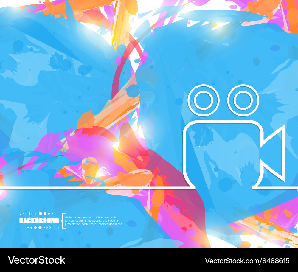 Creative video camera art Royalty Free Vector Image