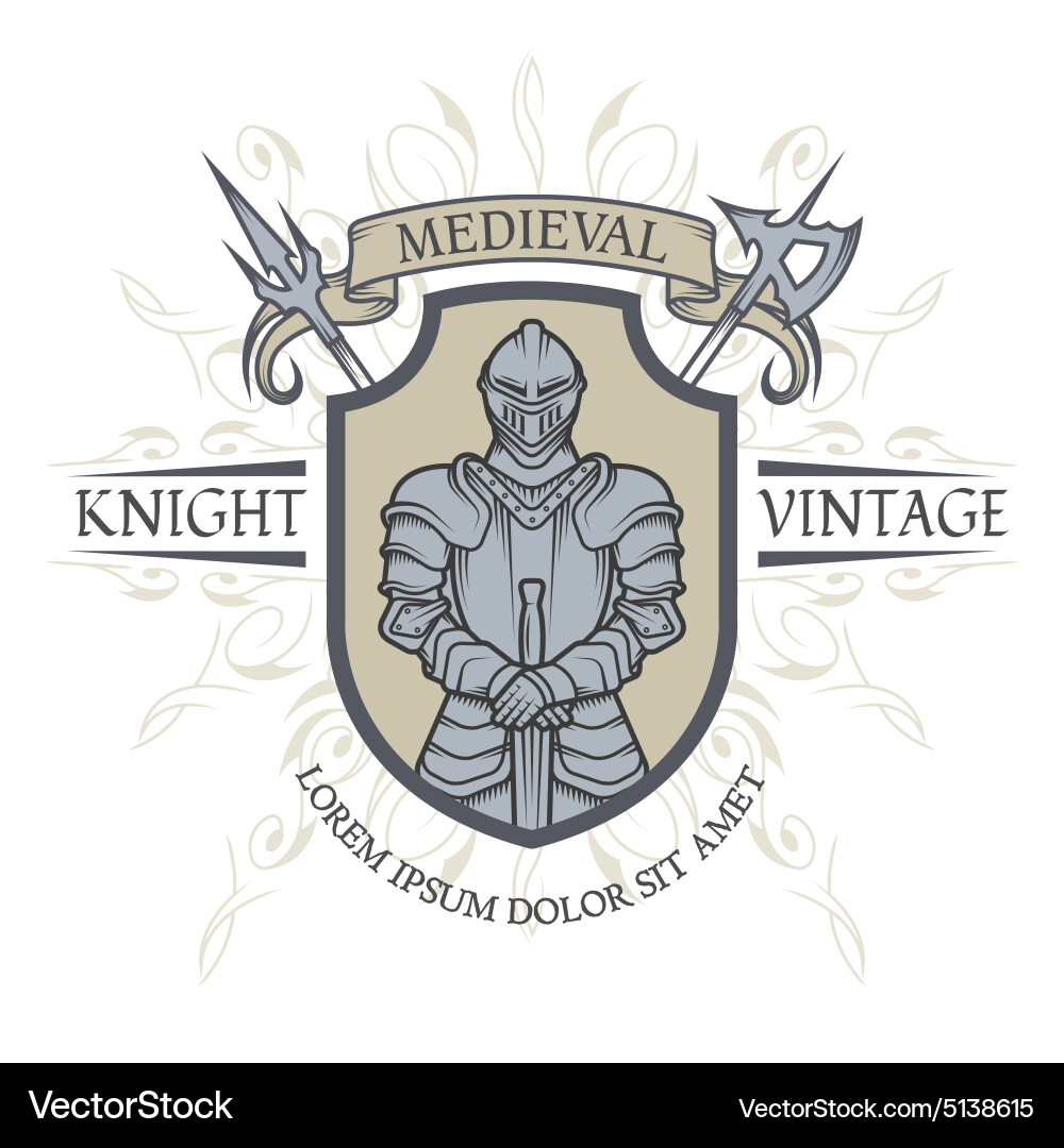 Emblem of the middle ages Royalty Free Vector Image