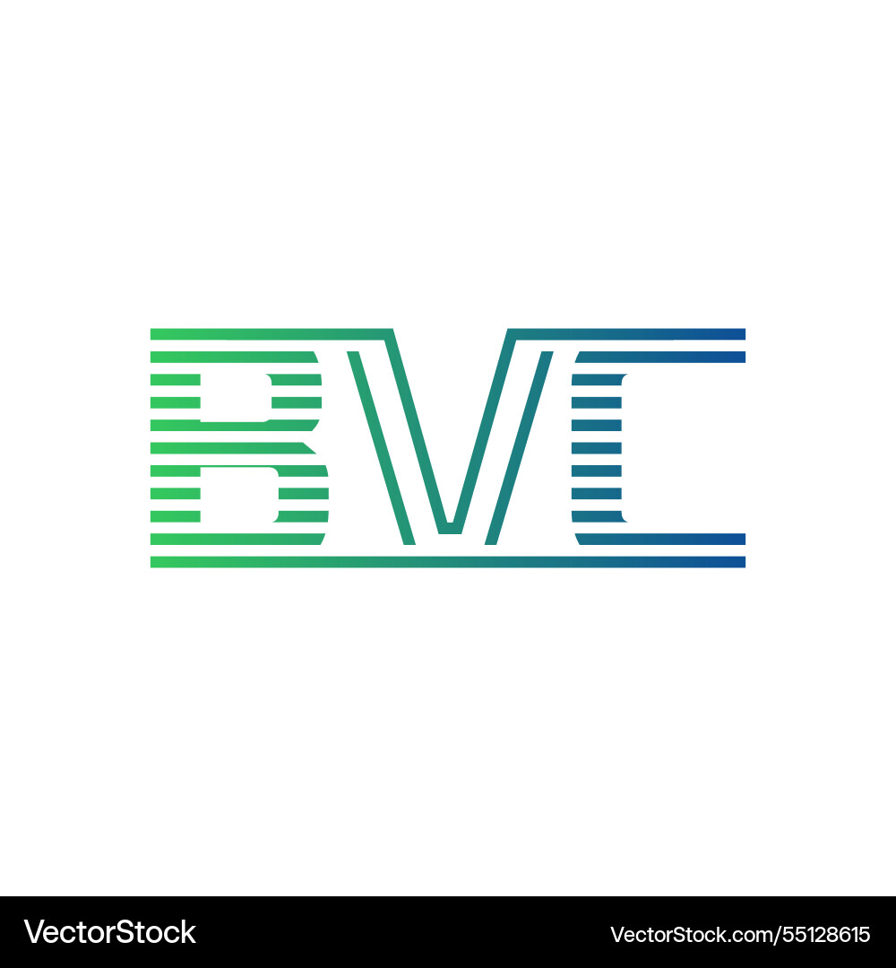 Modern bvc logo design letter minimalist Vector Image