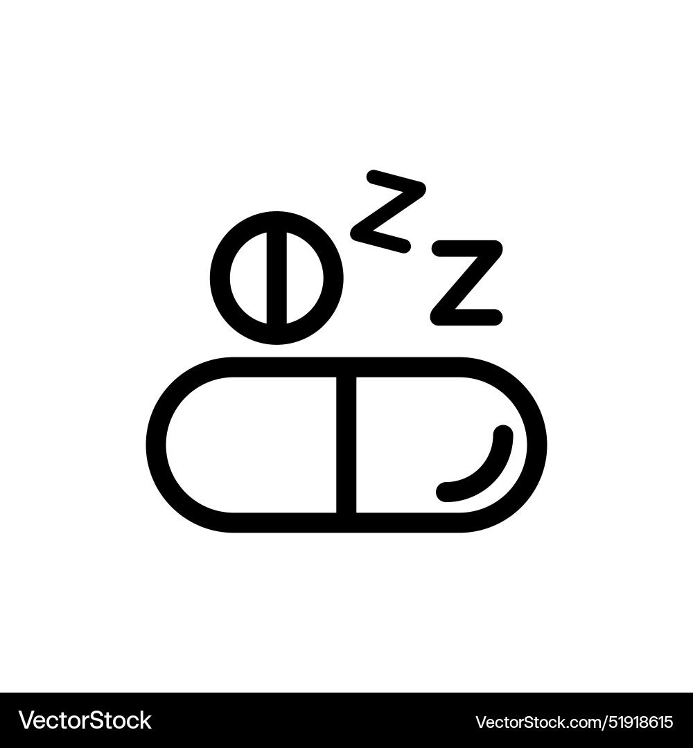 Sleeping pills icon outline set collection or pack