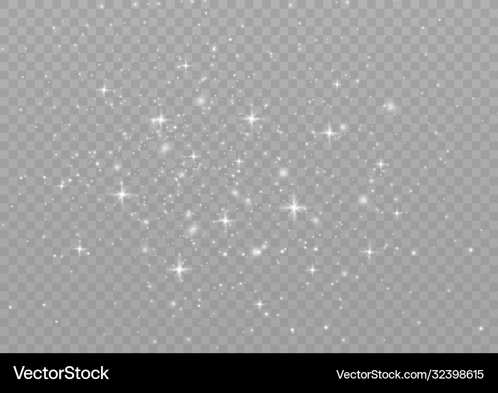 White dust sparks Royalty Free Vector Image - VectorStock
