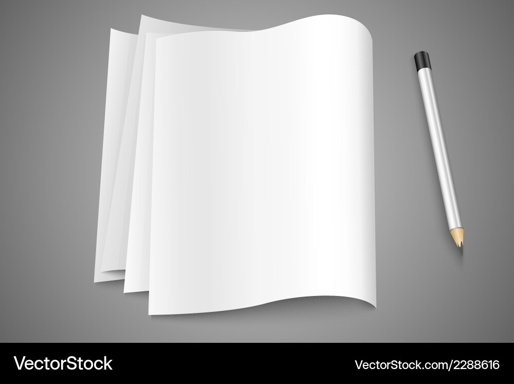 Blank pages Royalty Free Vector Image - VectorStock