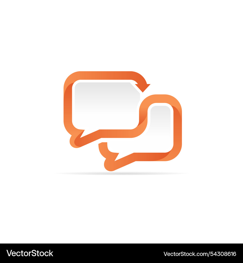 Bubble chat logo design template Royalty Free Vector Image