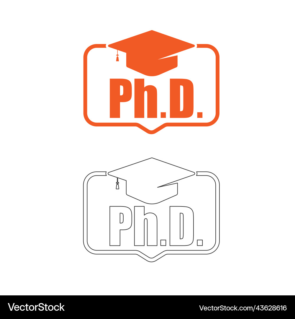Philosophy doctor degree symbol Royalty Free Vector Image