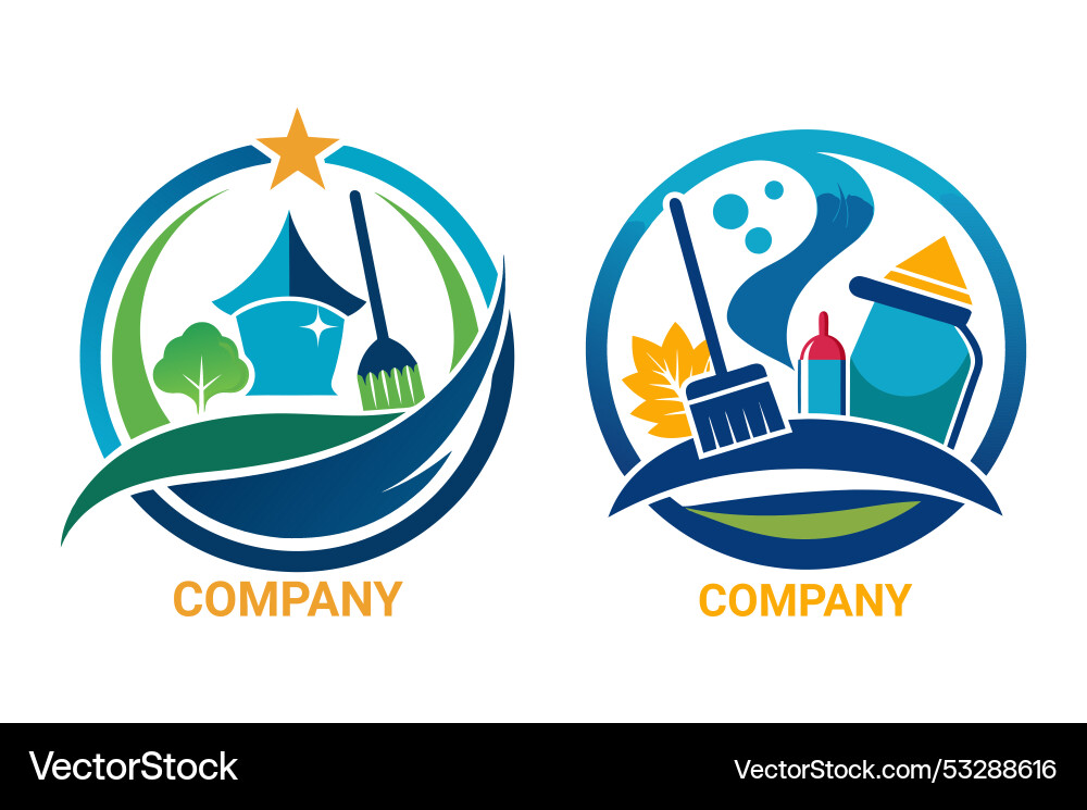 Professional cleaning logo for business bra Vector Image