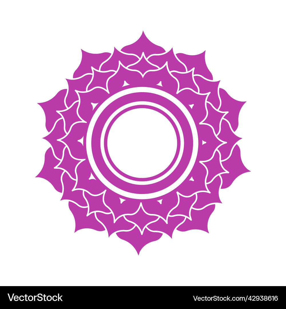 Sahasrara Chakra Symbol Royalty Free Vector Image
