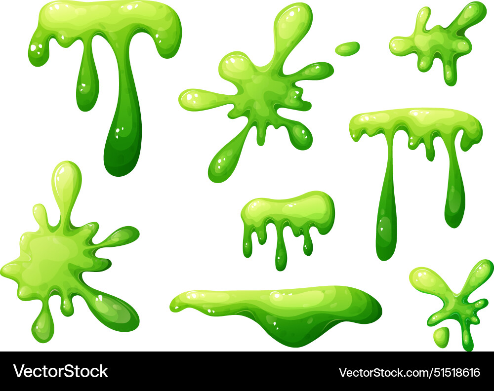 Splat slime mucus sticky liquid goo spots Vector Image