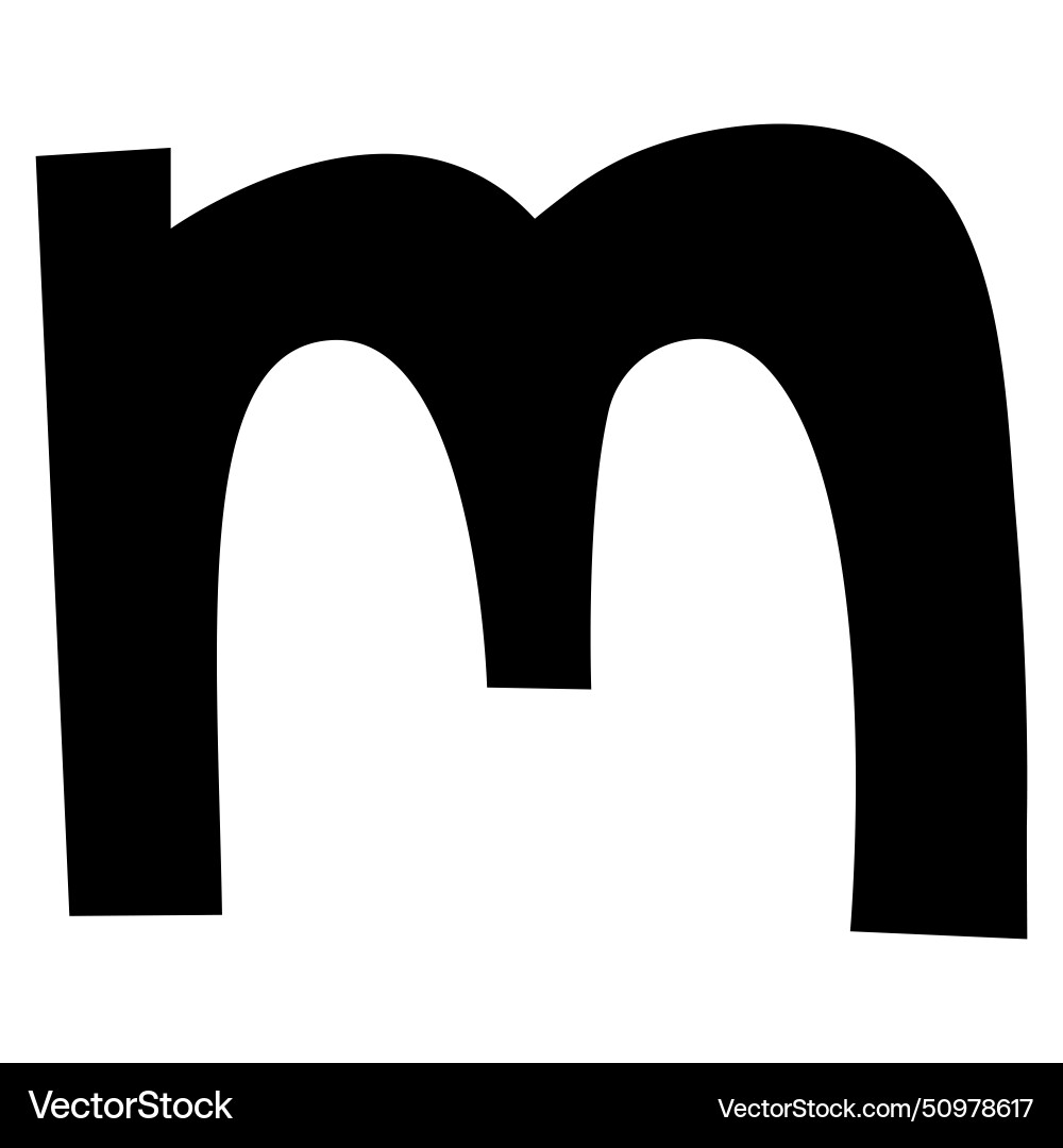English alphabet m 2 Royalty Free Vector Image