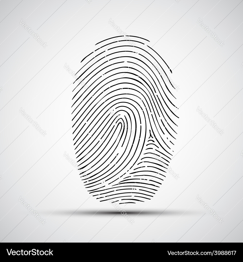 Icon of human finger print Royalty Free Vector Image