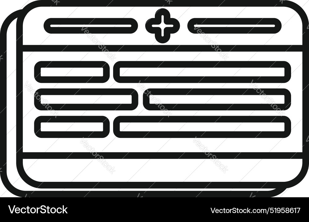 Online medical form being filled on computer Vector Image