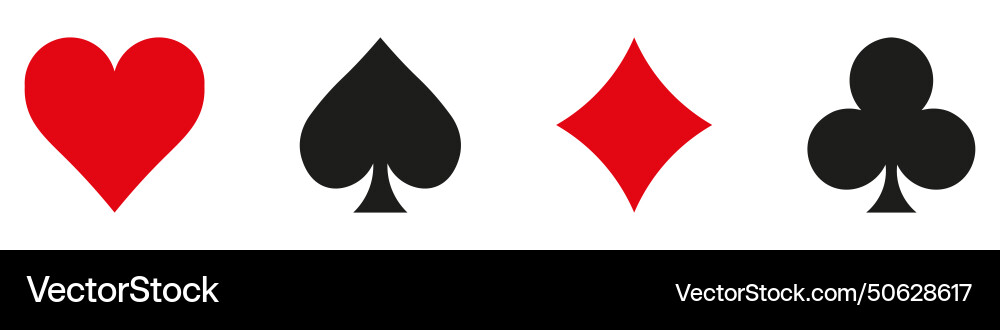 Suit deck of playing cards on white background Vector Image