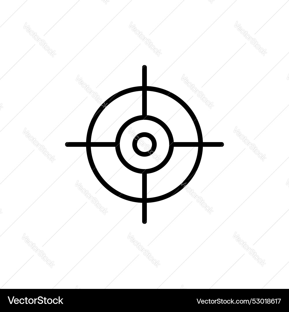 Target icon set objective ambition goal symbol Vector Image