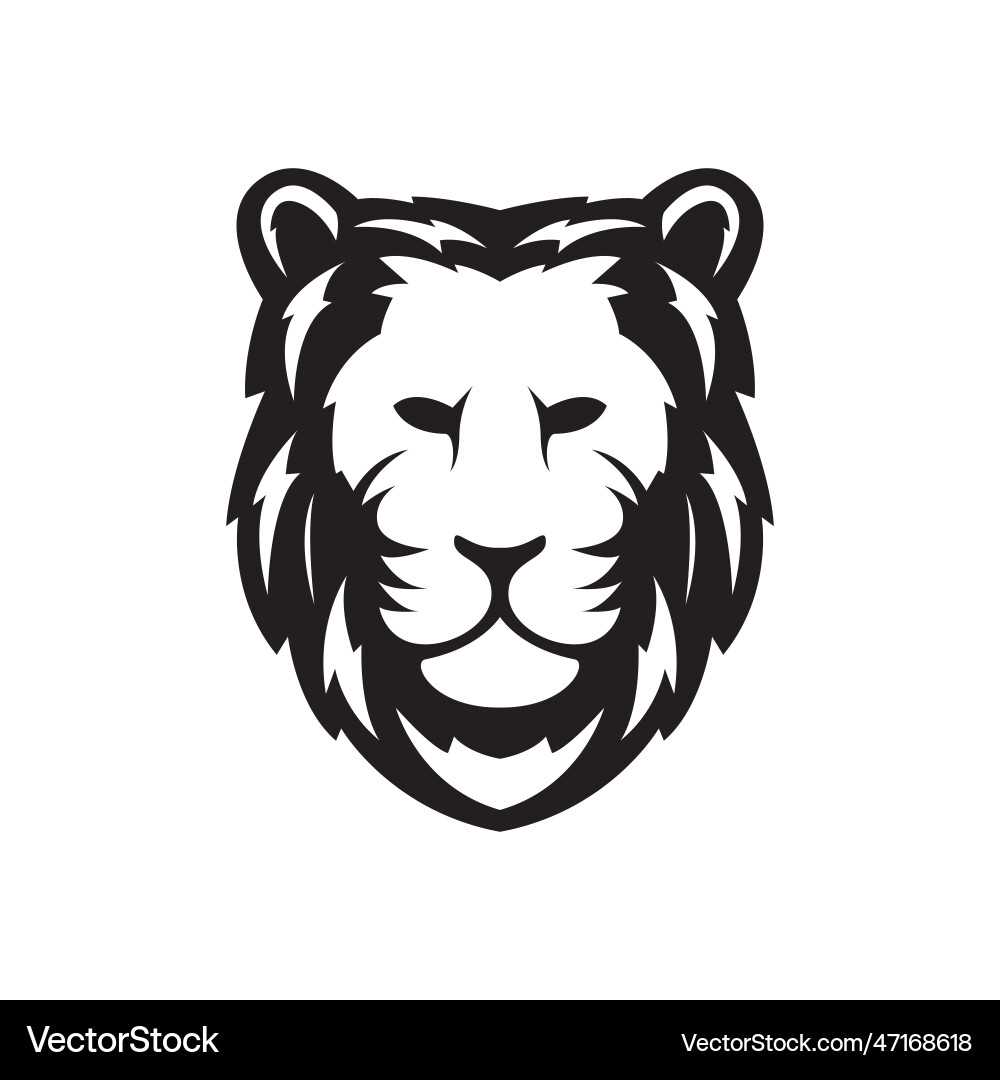 Animal beast lion mane logo Royalty Free Vector Image