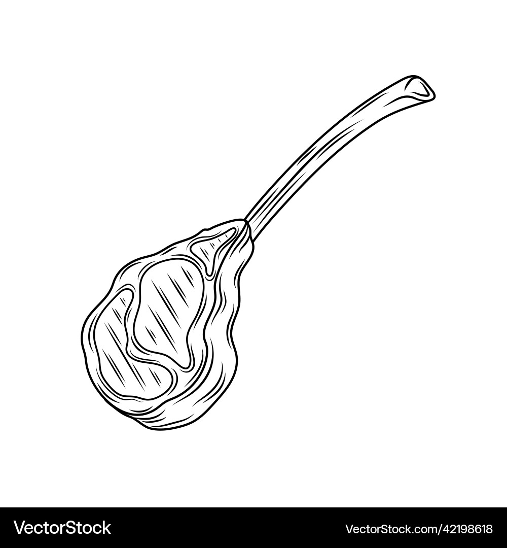 Beef pork or lamb red meat hand drawn sketch Vector Image