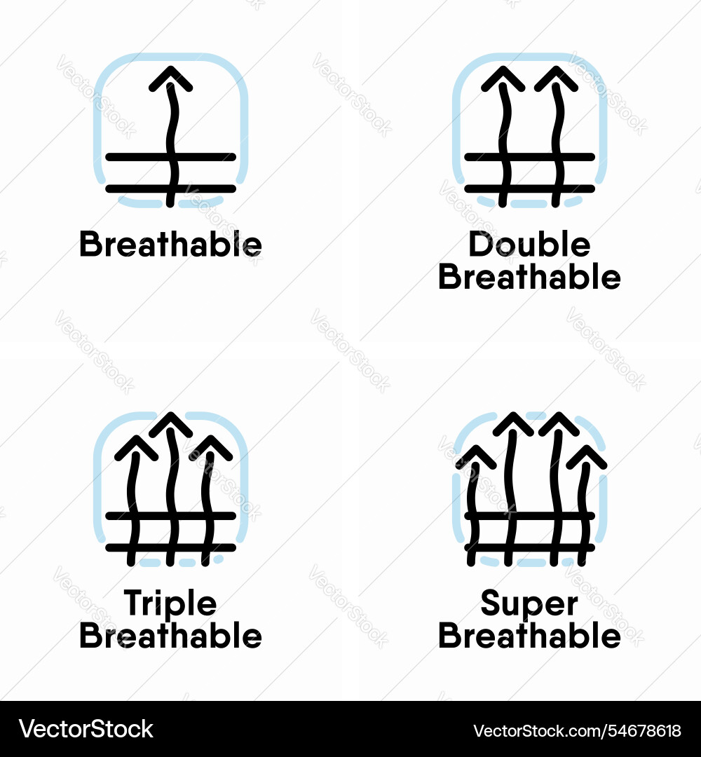 Breathable double triple Royalty Free Vector Image
