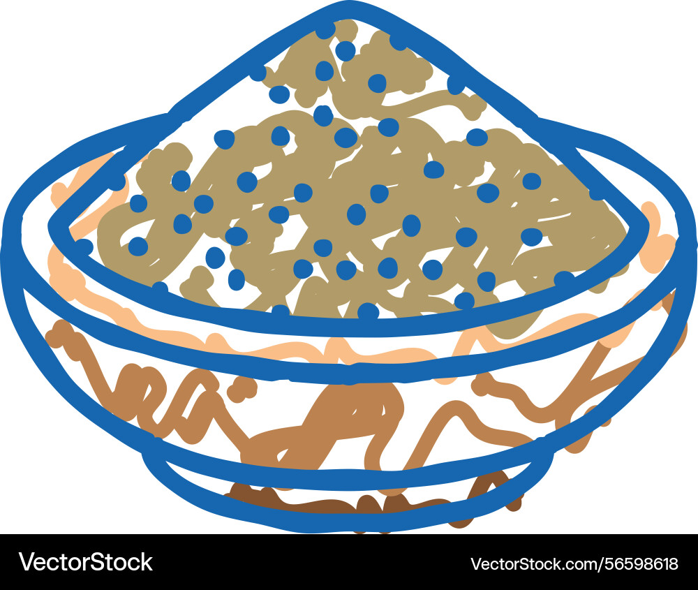 Garam masala indian cuisine icon doodle Royalty Free Vector