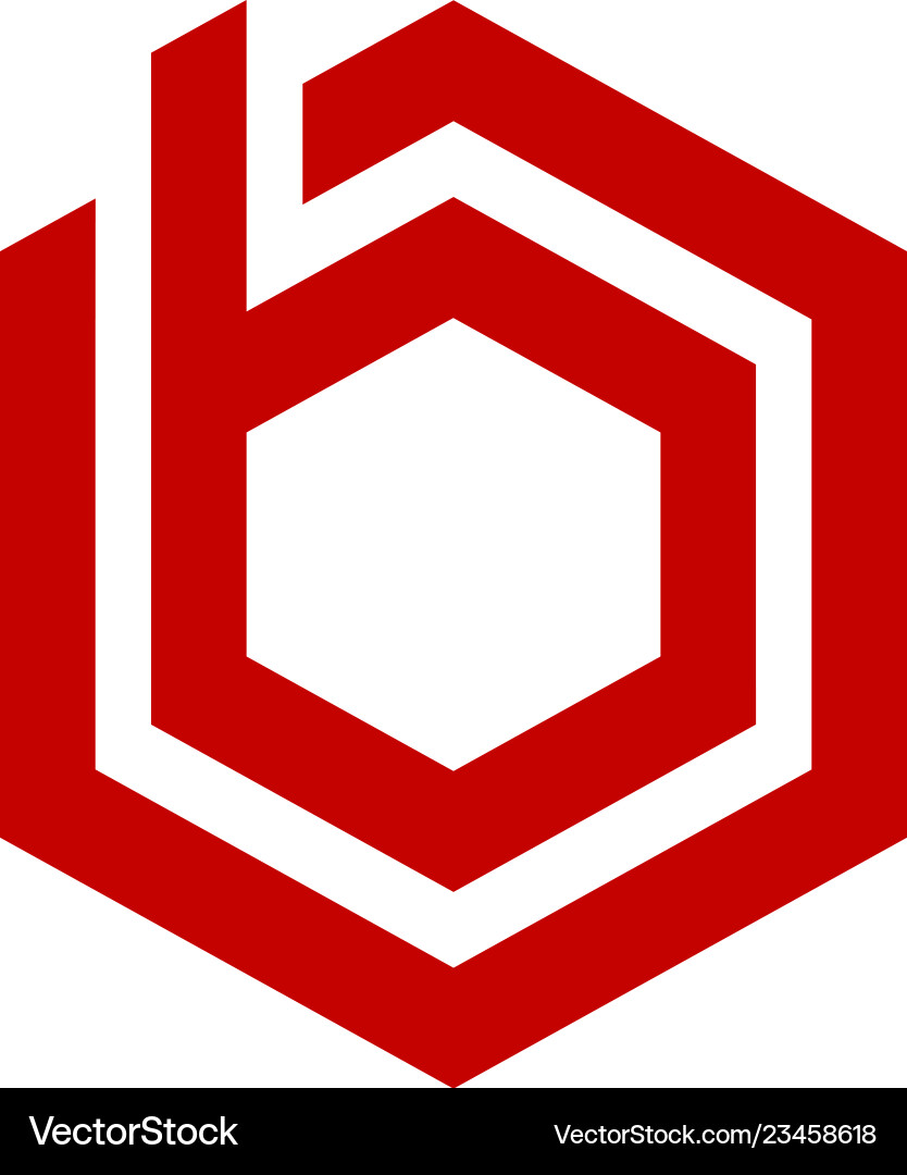 Letter b icon alphabet symbol Royalty Free Vector Image