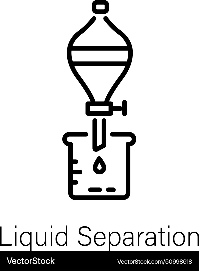 Liquid separation Royalty Free Vector Image - VectorStock