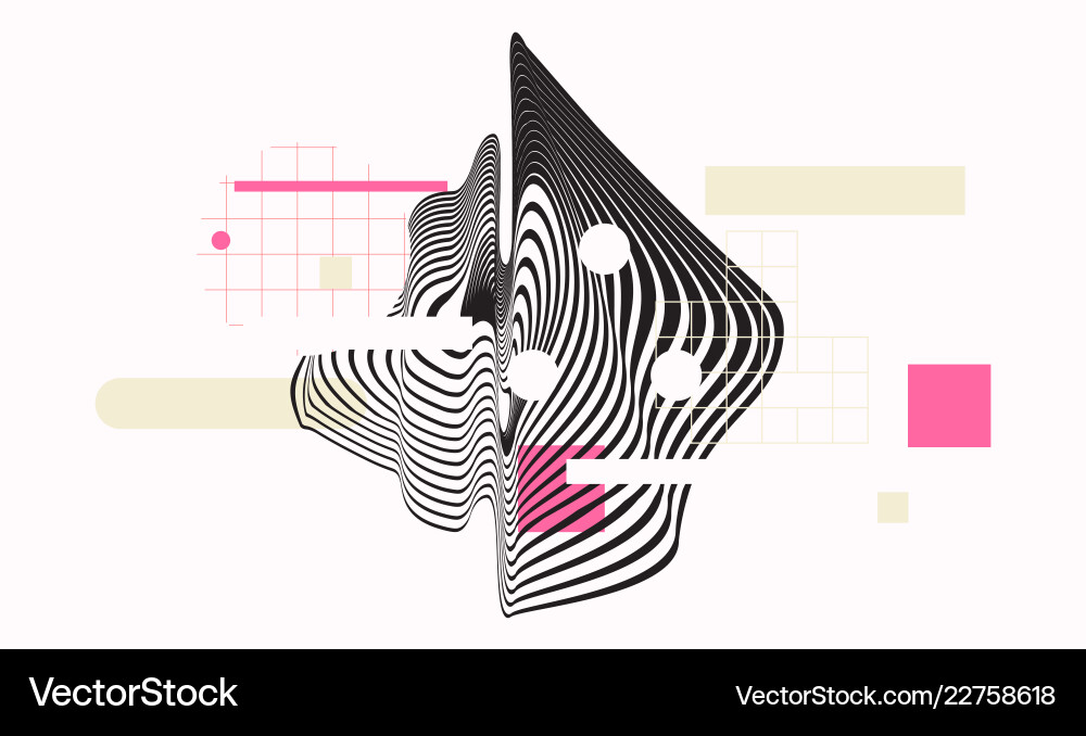 Minimal Geometric Web Banner Royalty Free Vector Image