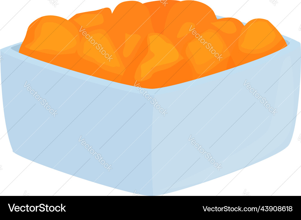 Nugget box icon cartoon fast food Royalty Free Vector Image