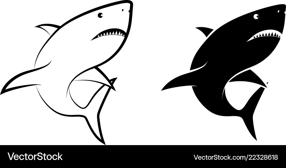 Haifisch Lizenzfreies Vektorbild - VectorStock