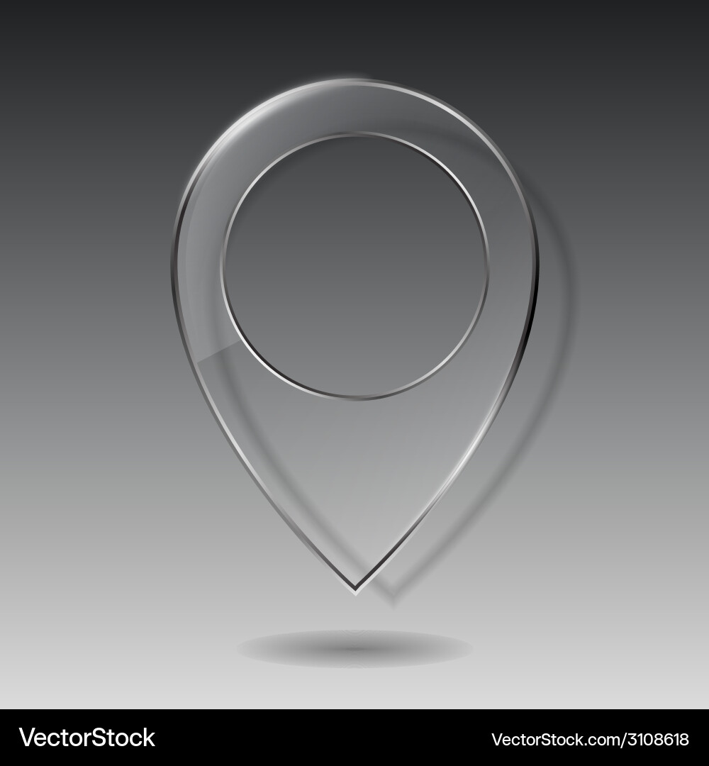 Technology map transparent glass pointer Vector Image