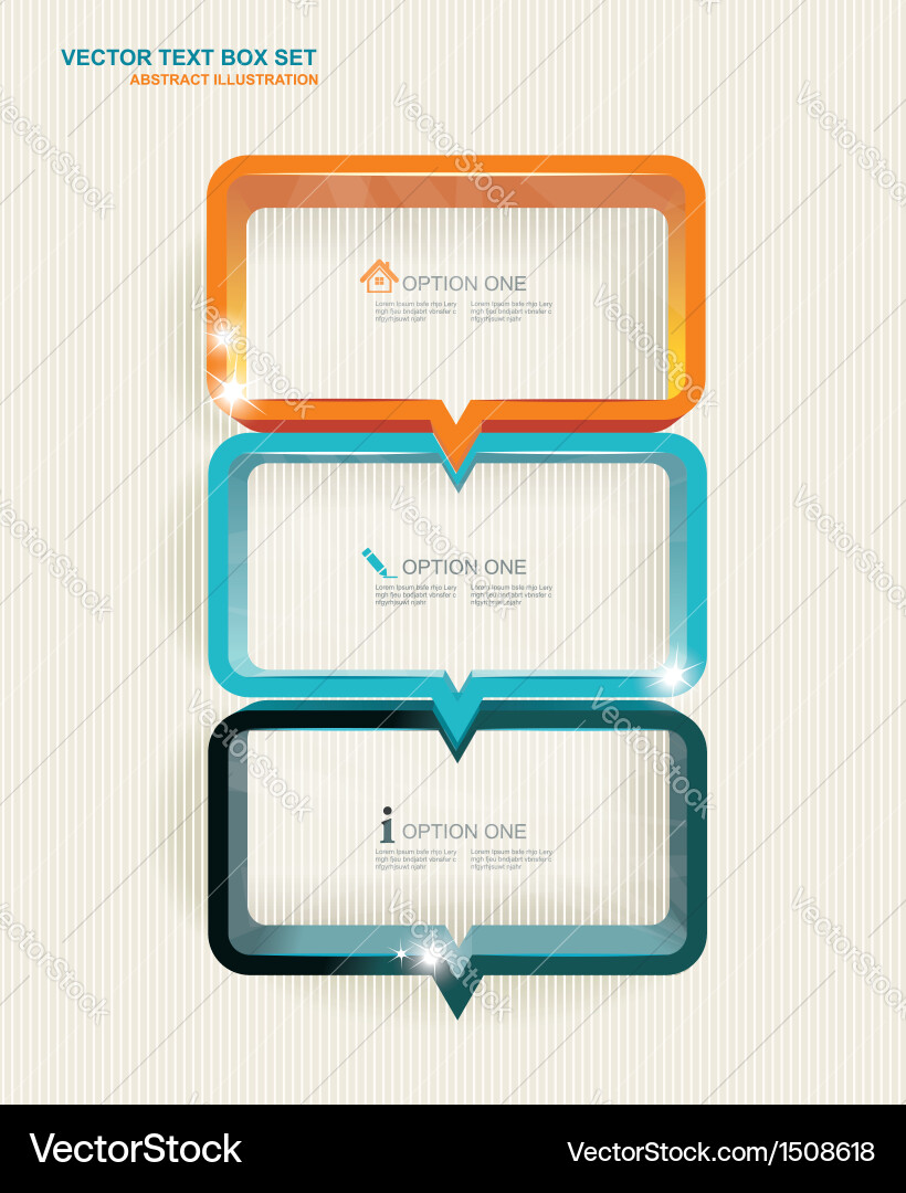 Text box set Royalty Free Vector Image - VectorStock