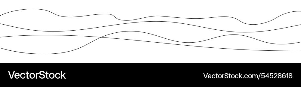 Thin curved wavy lines Royalty Free Vector Image