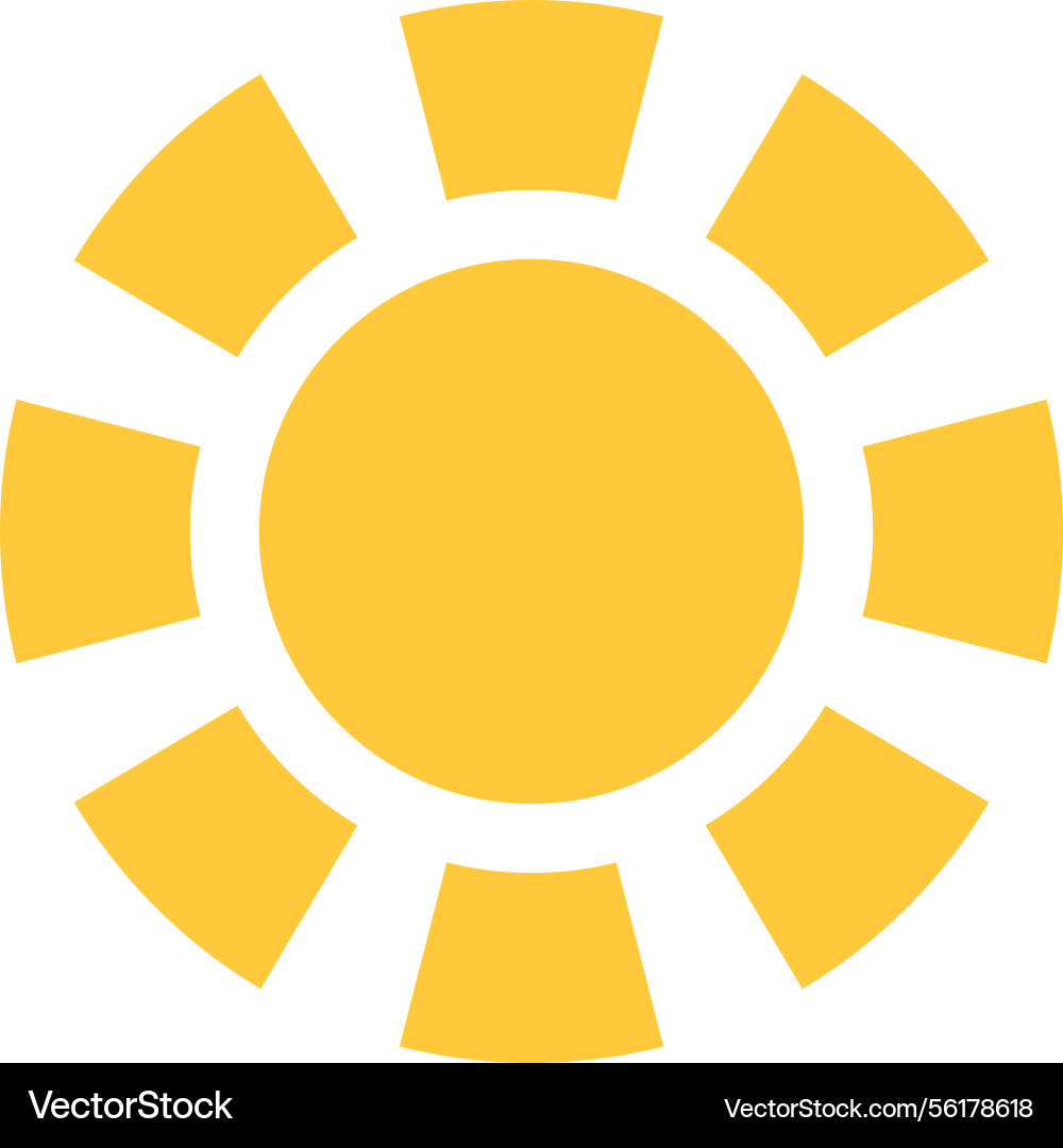 Yellow sun heat icon design Royalty Free Vector Image