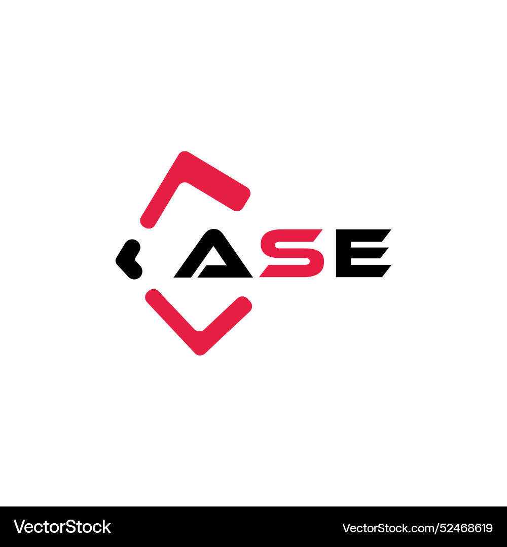 Ase creative minimalist letter logo unique Vector Image